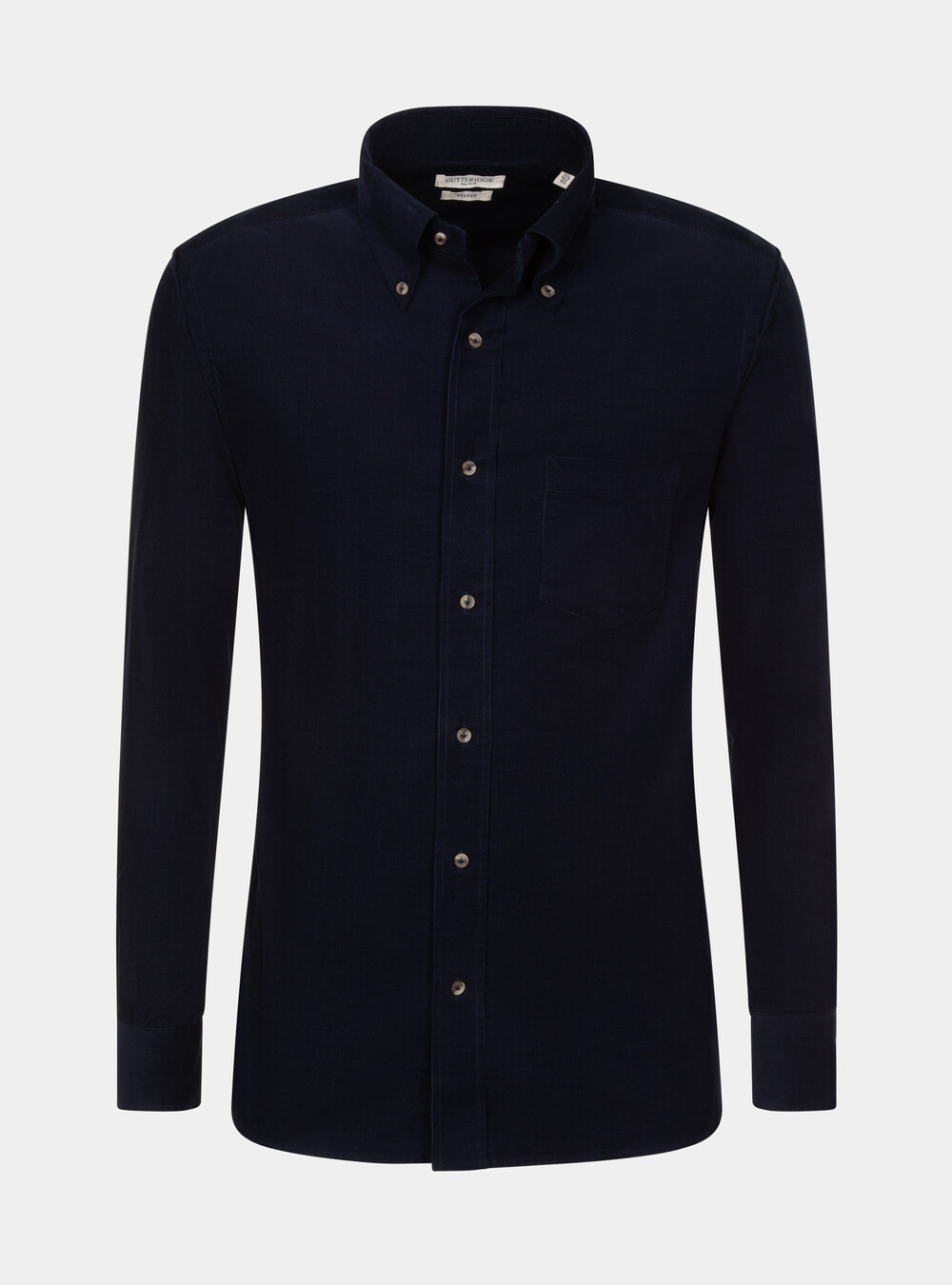 Cotton Velvet Button Down Collar Shirt