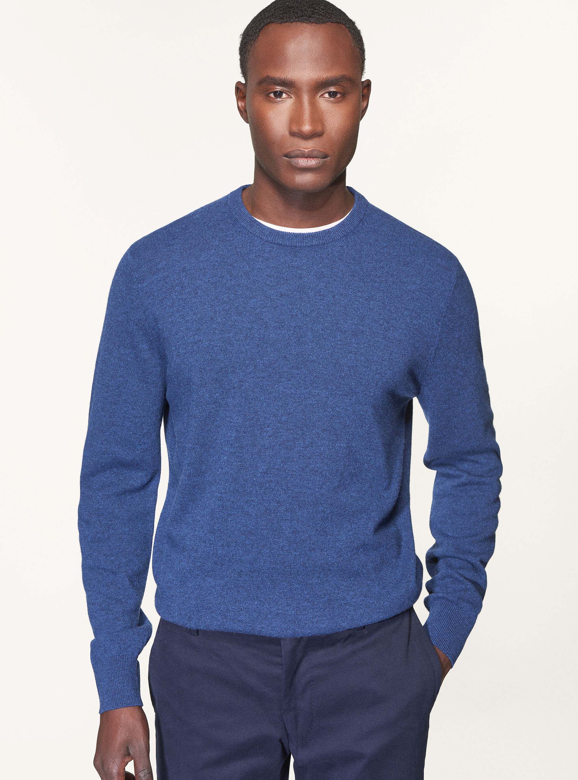 Lambswool and cashmere crew-neck sweater