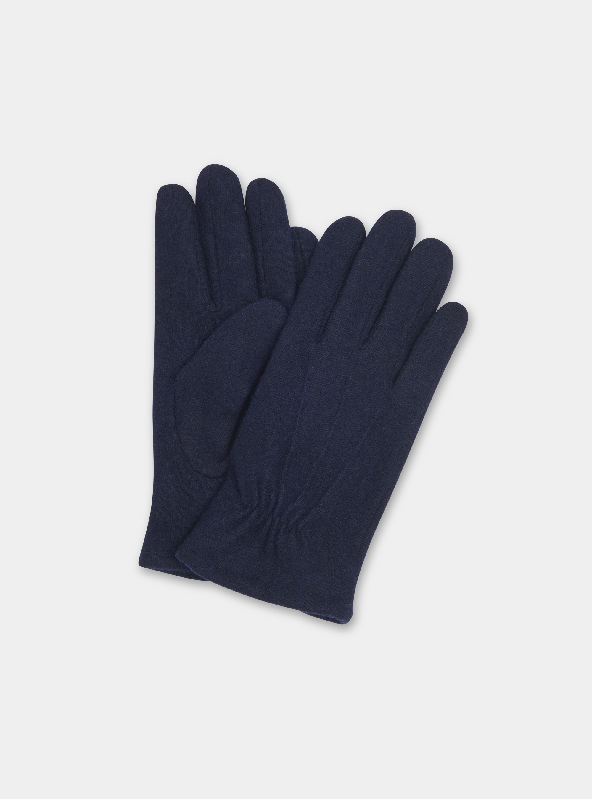 Navy blue wool gloves store