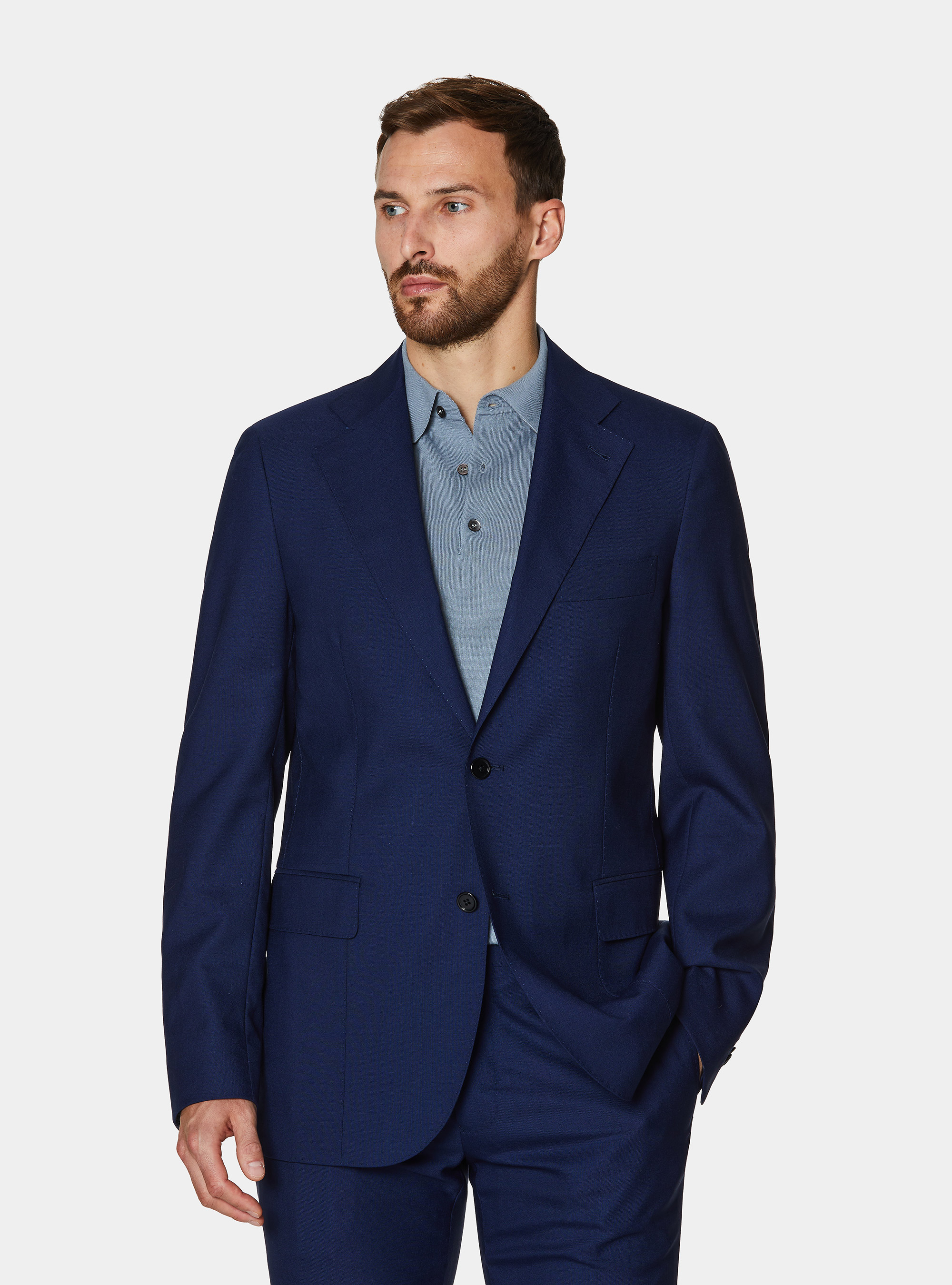 Vitale Barberis Canonico pure wool suit blazer, BLUE