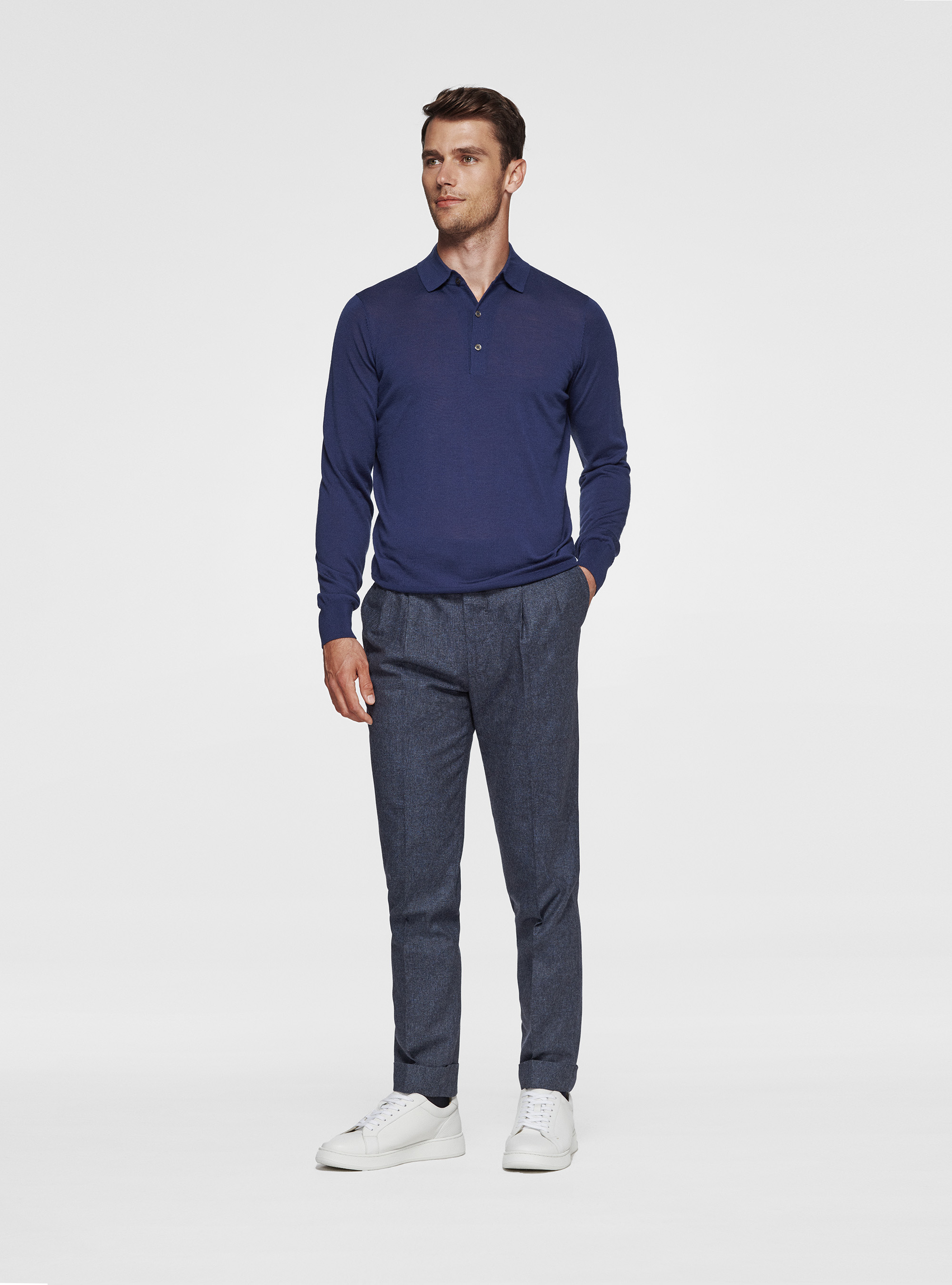 Polo shirt in pure extra-fine merino wool | Gutteridge | Men's Sweaters