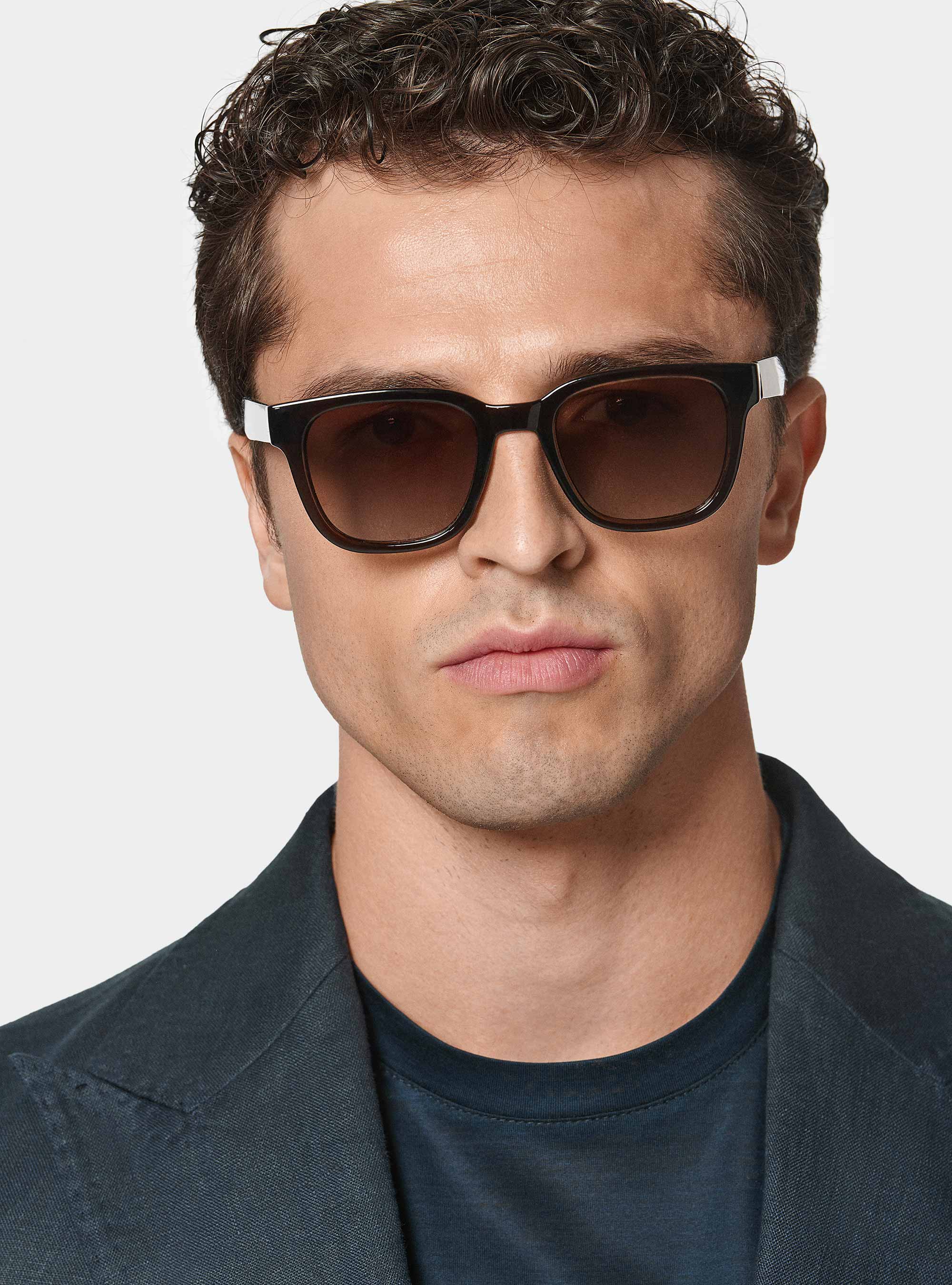 Pure linen double-breasted blazer