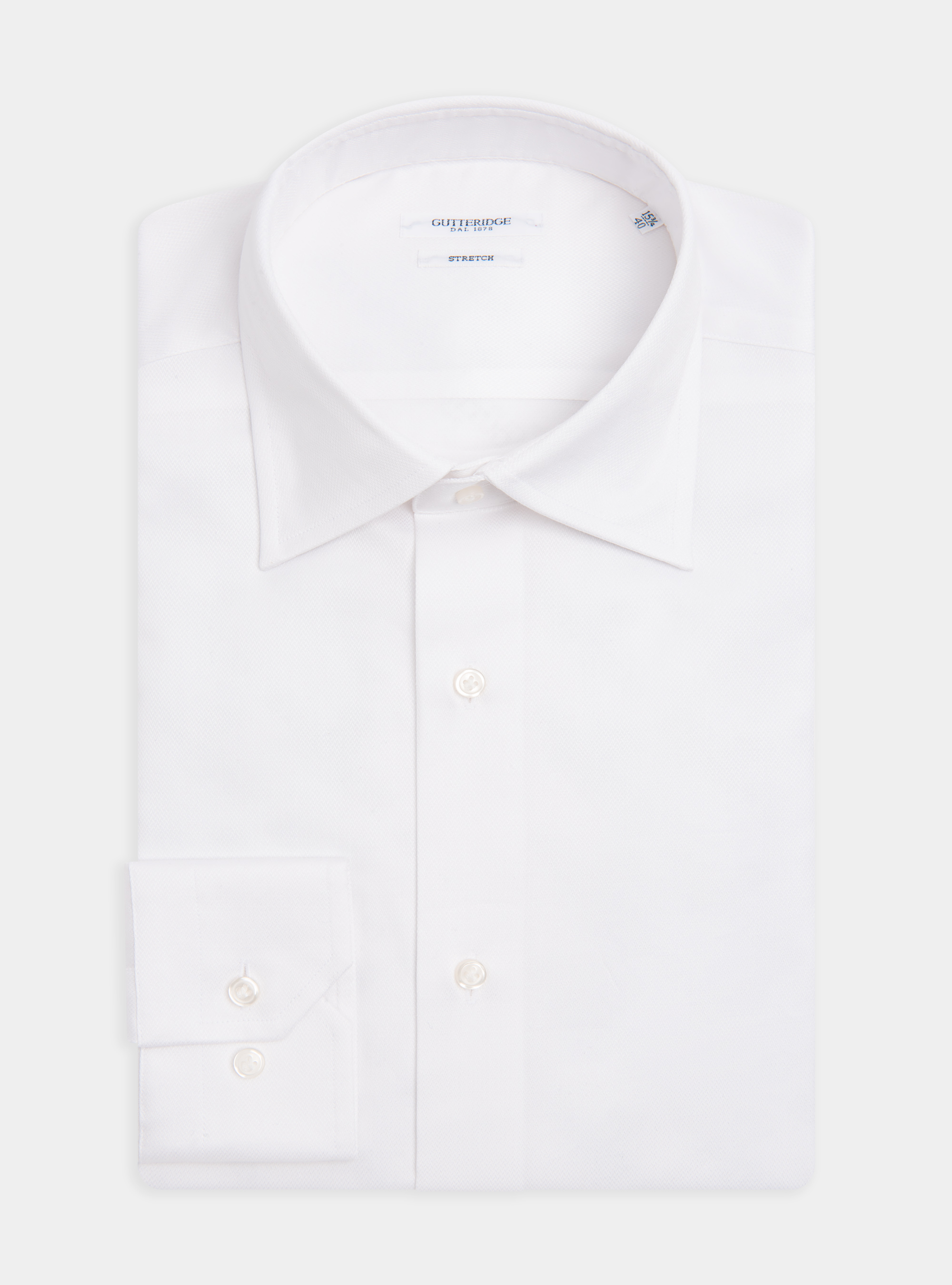 Stretch cotton Italian collar shirt | Gutteridge | Men's catalog ...