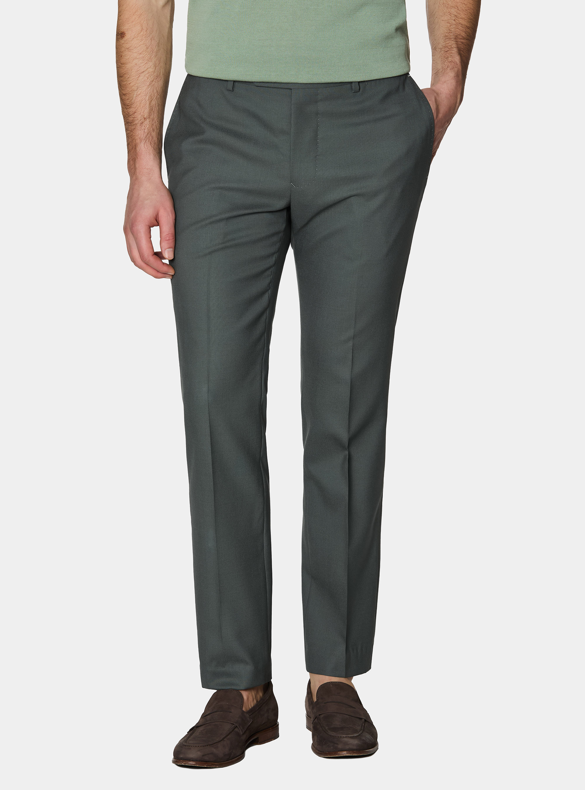 Vitale Barberis Canonico sage wool suit