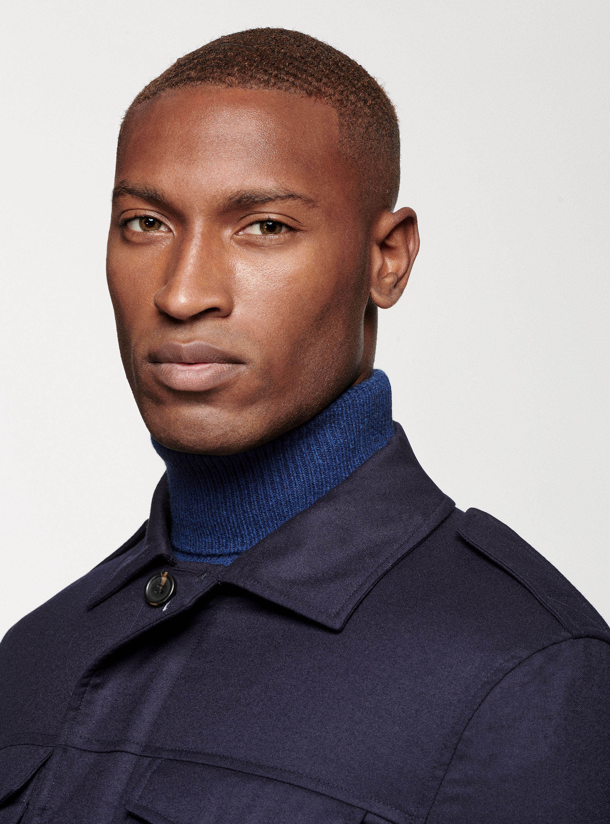 Field jacket in flannel