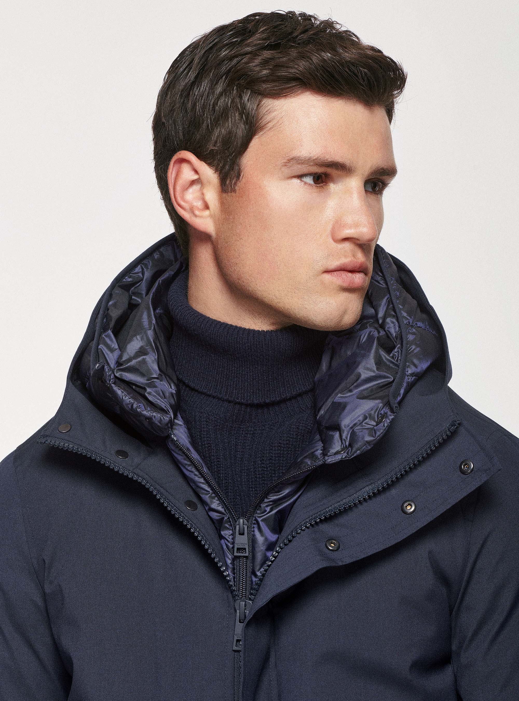 Technical jacket with hood and vest